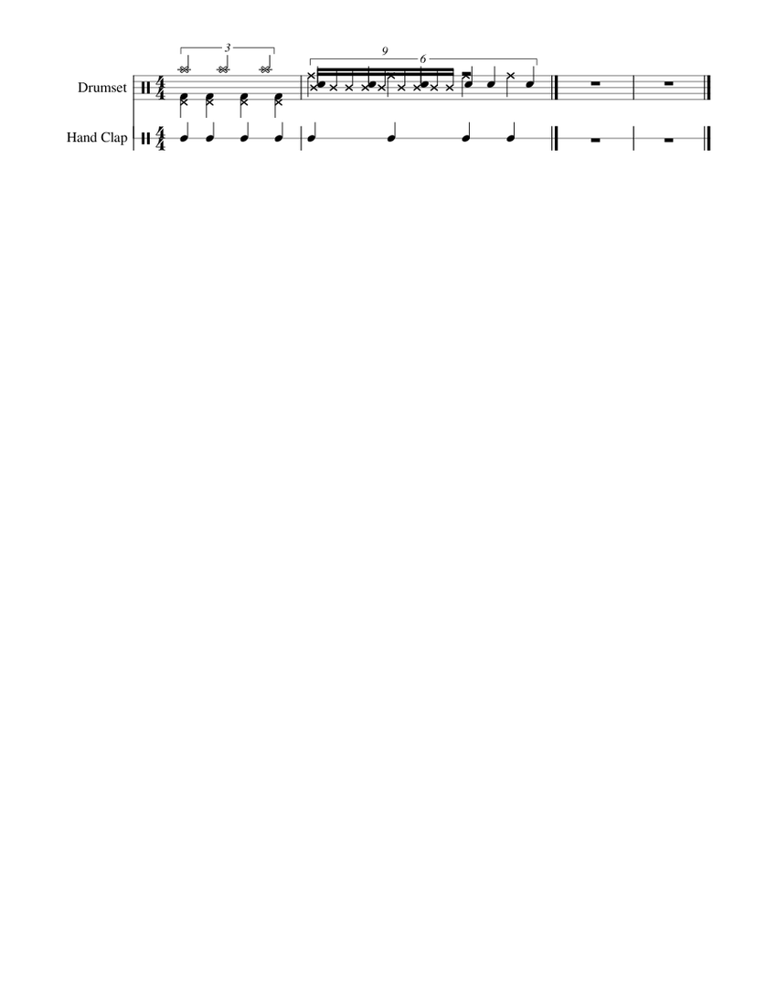 Fun PolyRhythm Percussion Sheet music for Drum group, Hand clap (Mixed ...