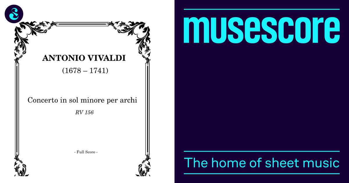 Concerto for Strings in G minor, RV 156 – Antonio Vivaldi Sheet music for Harpsichord ...