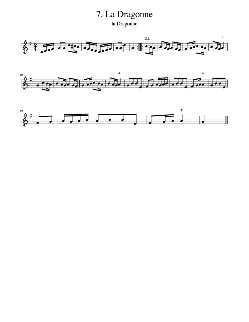 7. La Dragonne Sheet music for Piano (Solo) Easy | Musescore.com
