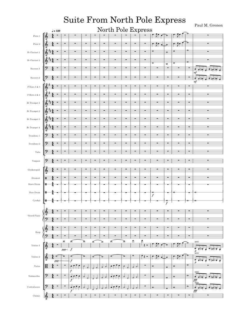 Suite From North Pole Express Sheet music for Piano, Trombone, Tuba ...