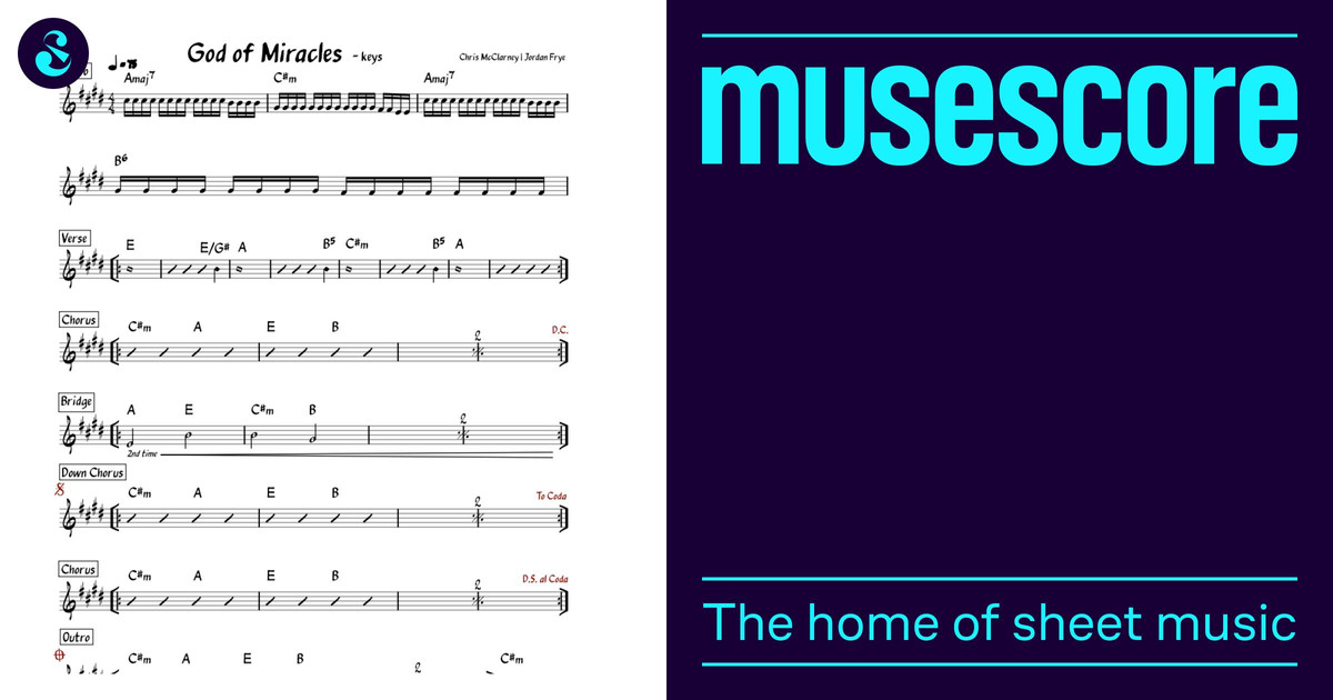 God of Miracles - Chris McClarney Sheet Music with Chords for Piano (Solo) Easy | MuseScore.com