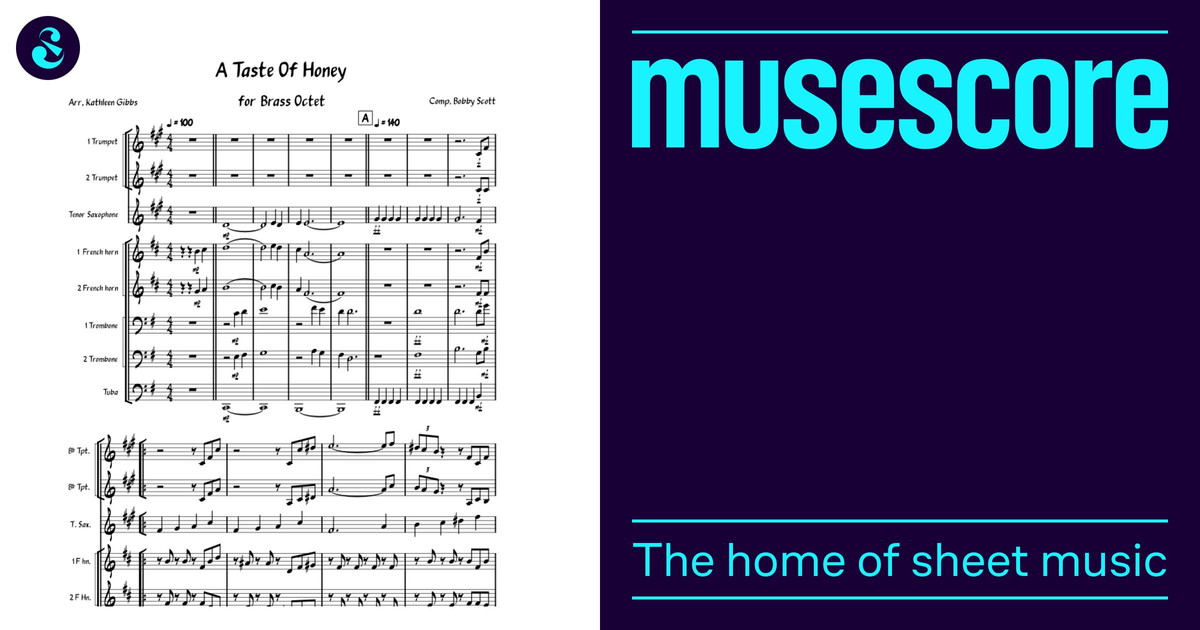 A Taste of Honey – Herb Alpert (Brass Octet) Sheet Music for Trombone ...