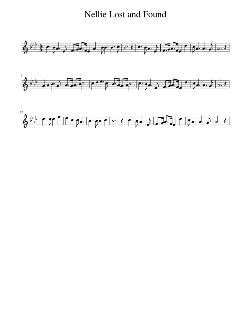 Nellie Lost and Found Sheet music for Piano (Solo) Easy | Musescore.com