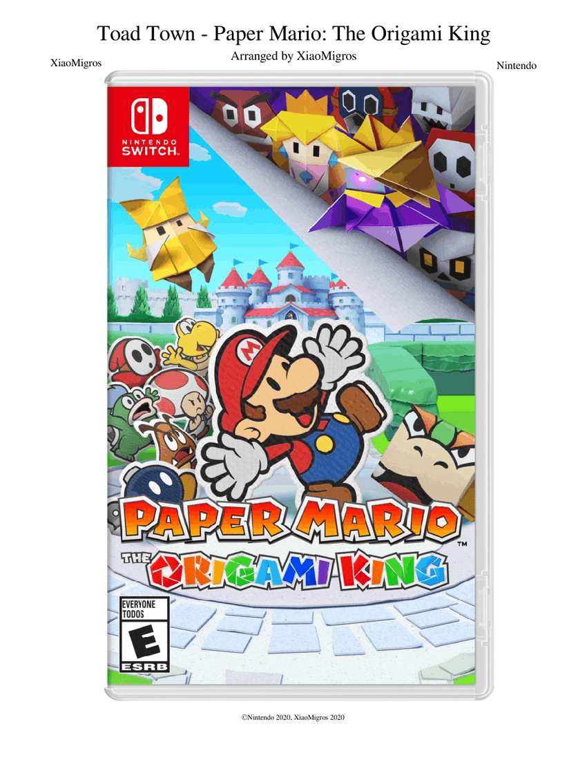Toad Town - Paper Mario: The Origami King Sheet music for Piano, Drum ...
