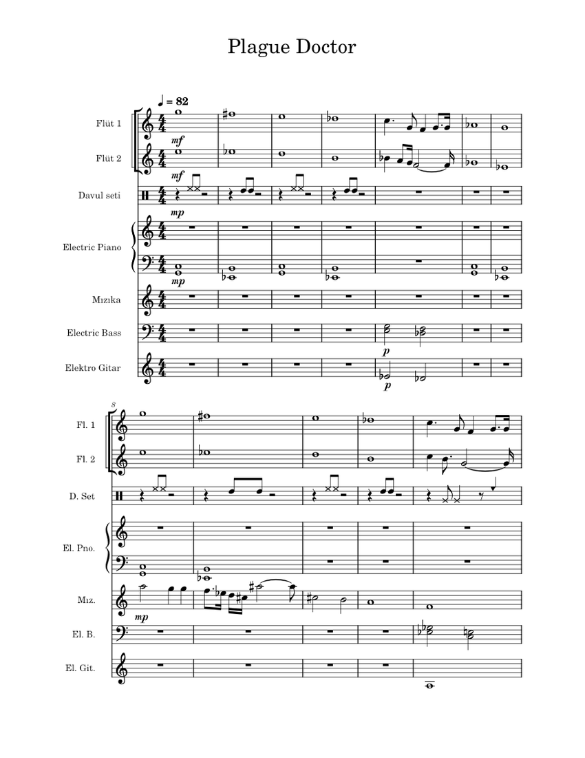 Plague Doctor Sheet music for Piano, Flute, Guitar, Bass guitar & more ...