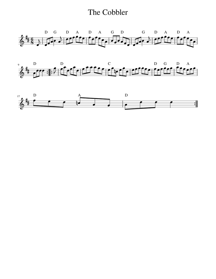 The Cobbler Sheet music for Piano (Solo) Easy | Musescore.com