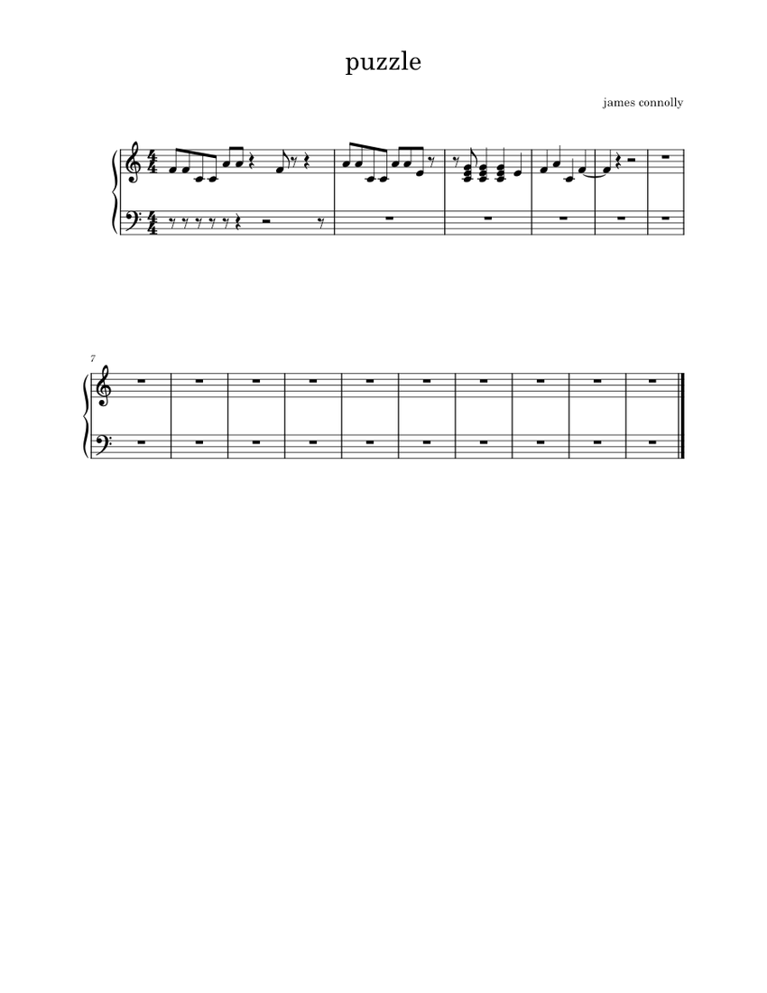 .puzzle Sheet music for Piano (Solo) Easy | Musescore.com