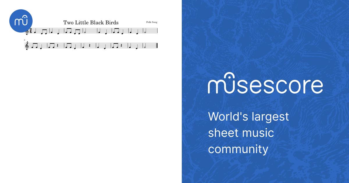 Two Little Blackbirds – Folk Song Sheet Music for Piano (Solo) easy ...