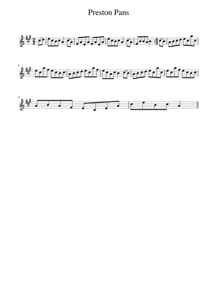 Preston Pans Sheet music for Piano (Solo) Easy | Musescore.com