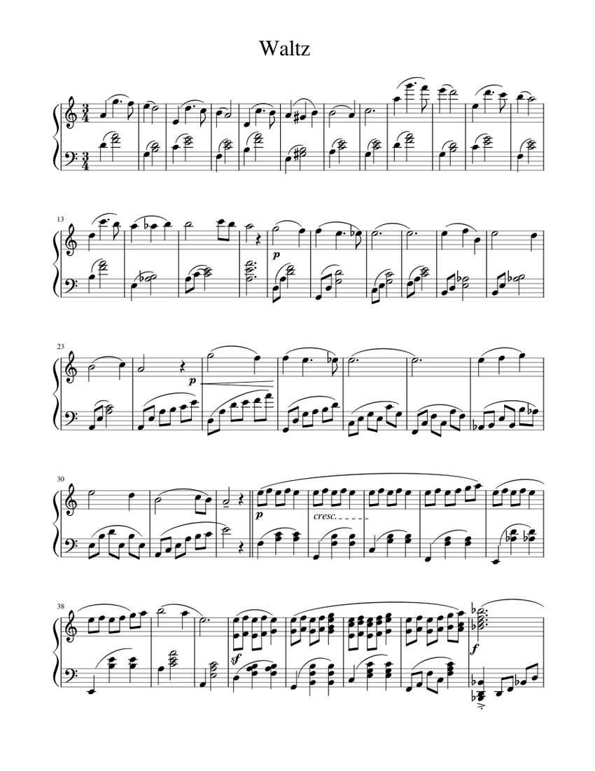 Waltz Sheet music for Piano (Solo) | Musescore.com