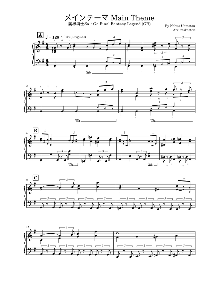 メインテーマ Main Theme - 魔界塔士Sa・Ga Final Fantasy Legend (GB) – Nobuo Uematsu ...