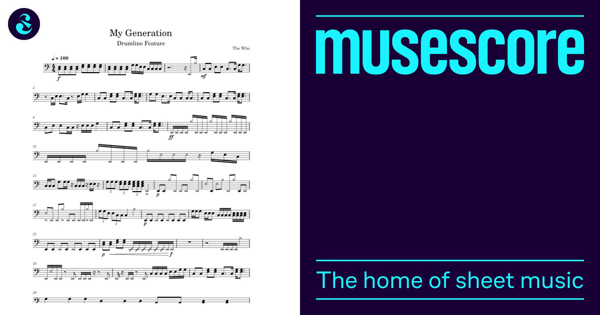 My Generation - Bass Drums Sheet Music for Bass guitar (Solo ...
