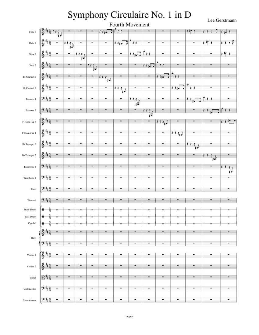 Symphony Circulaire No. 1 - 4th Movement Sheet music for Trombone, Tuba, Flute, Oboe & more ...