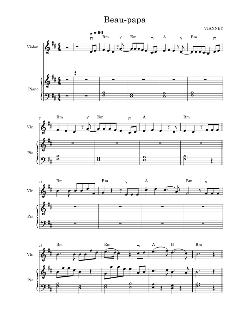 Beau-papa – Vianney - piano tutorial