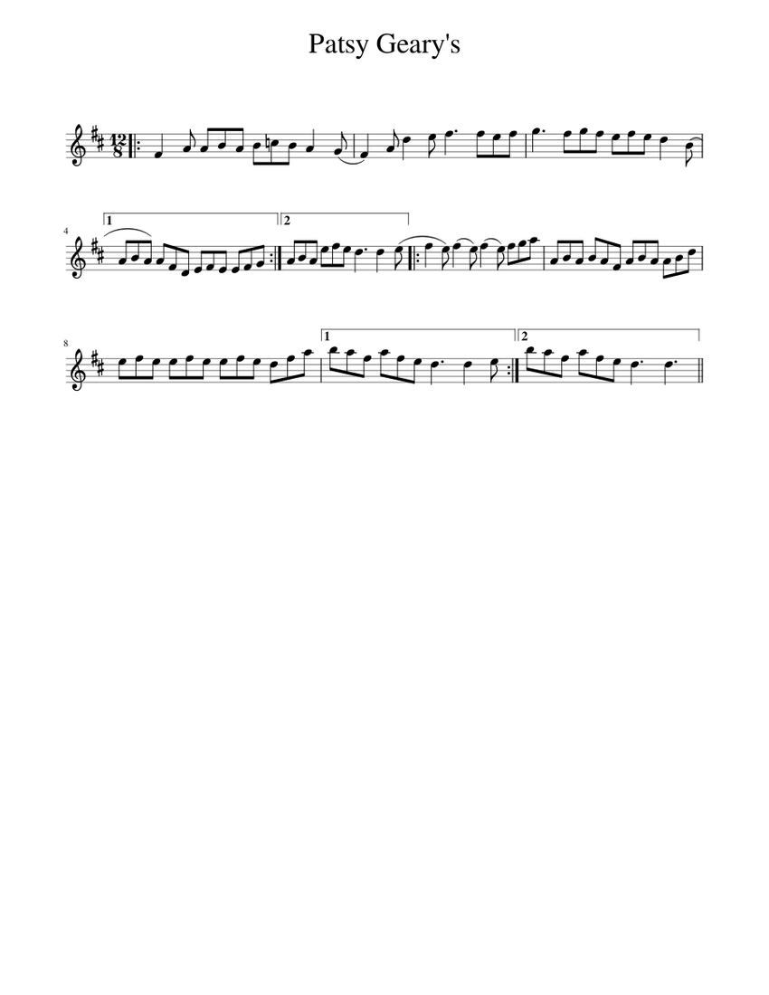 Patsy Geary's Sheet music for Piano (Solo) | Musescore.com