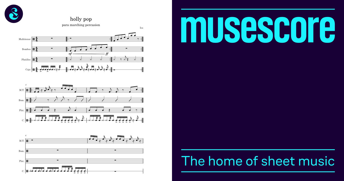 holly pop- marching percusion- Ica Sheet music for Tuba, Strings group ...