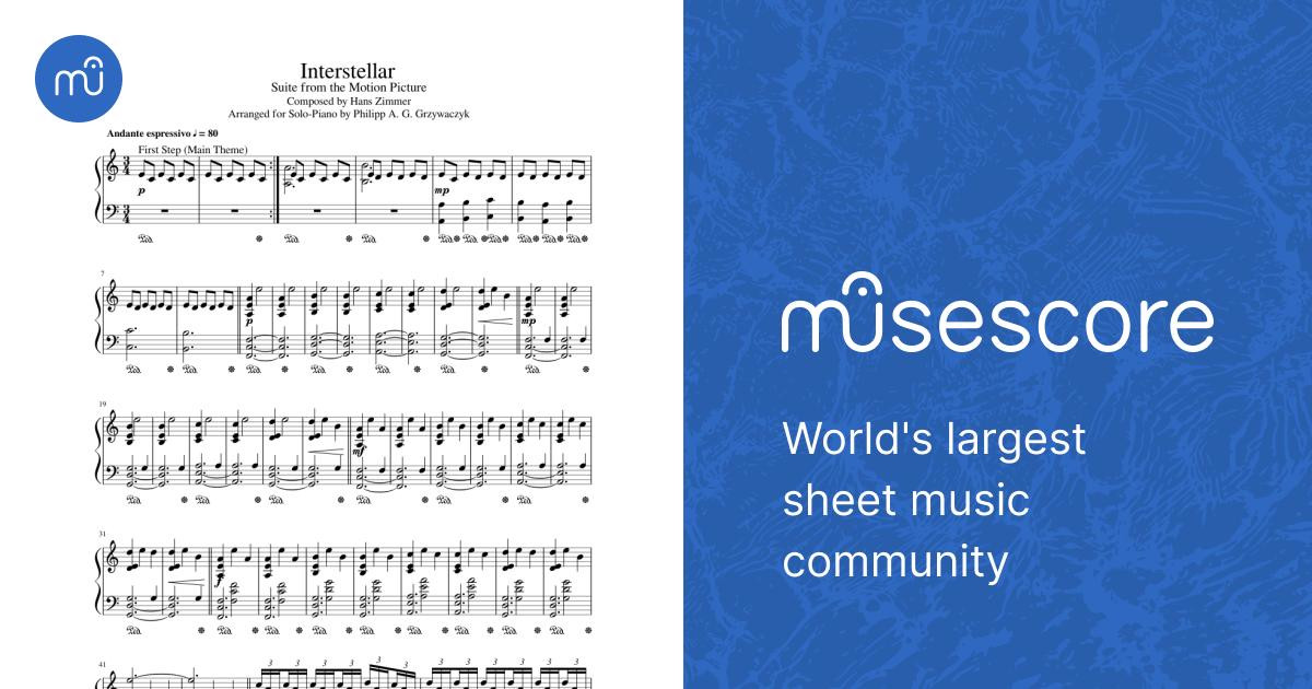 Interstellar-Suite - Hans Zimmer Sheet Music for Piano (Solo ...