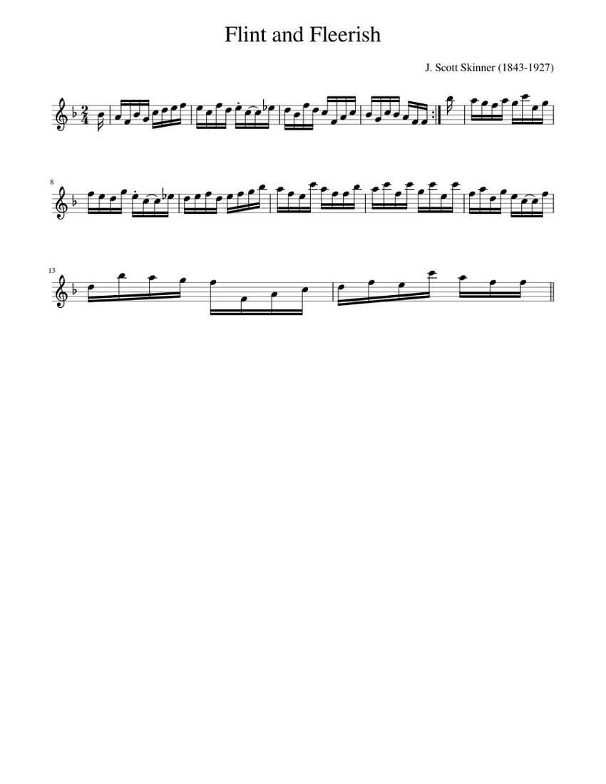 Flint and Fleerish Sheet music for Piano (Solo) | Musescore.com