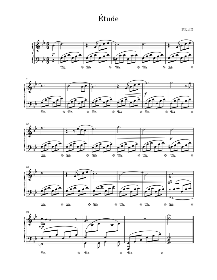 Étude Sheet music for Piano (Solo) Easy | Musescore.com