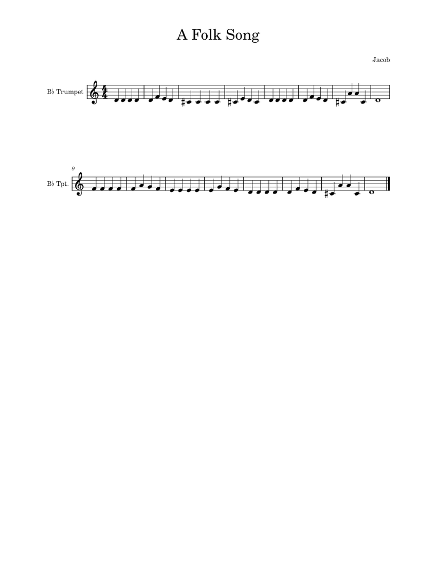 A Folk Song - piano tutorial