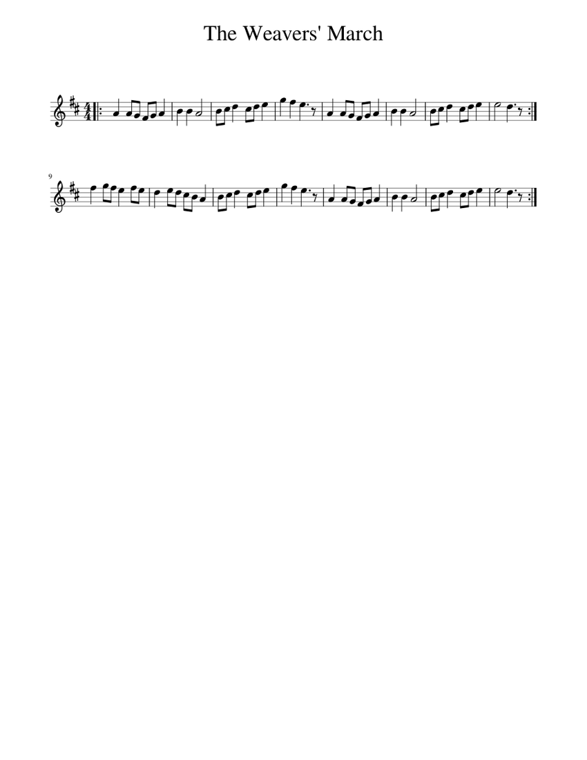 The Weavers' March Sheet music for Piano (Solo) | Musescore.com
