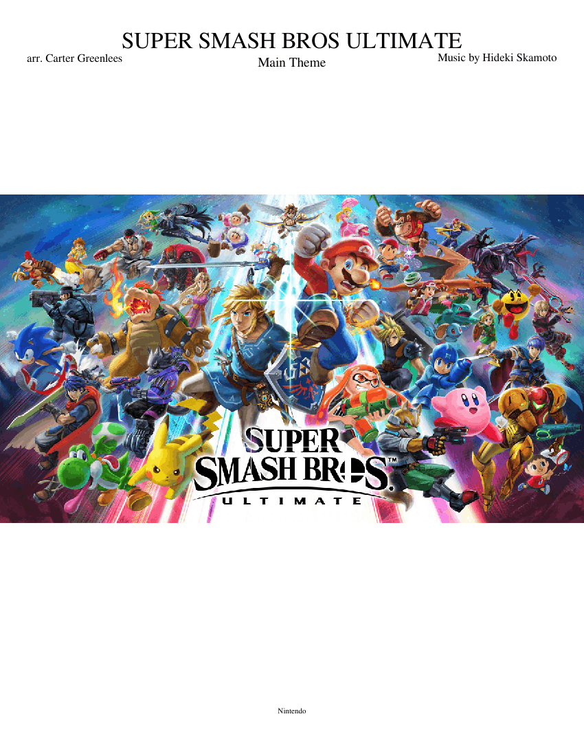 SUPER SMASH BROS ULTIMATE Sheet music for Piano, Trombone, Euphonium ...