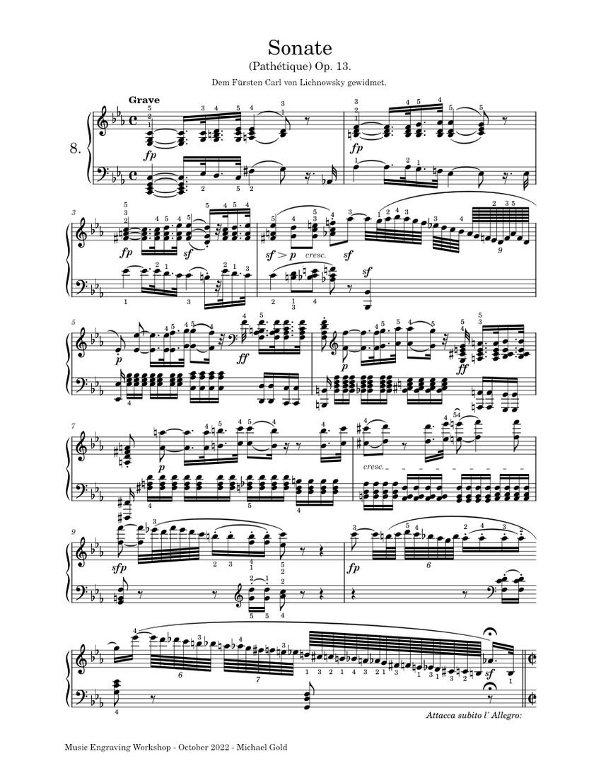 Sonate No. 8 “Pathétique”, 2nd Movement - Op. 13 – Ludwig van Beethoven ...