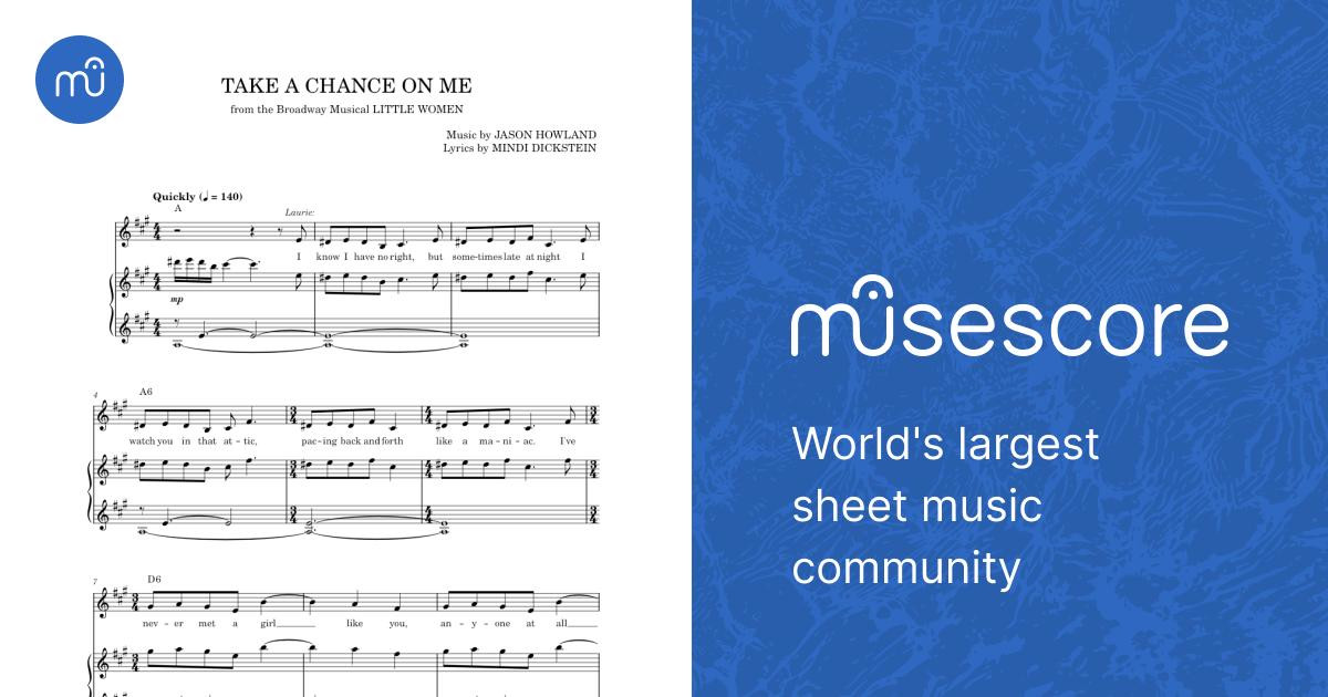 Take A Chance On Me - Jason Howland, Mindi Dickstein Sheet music for ...