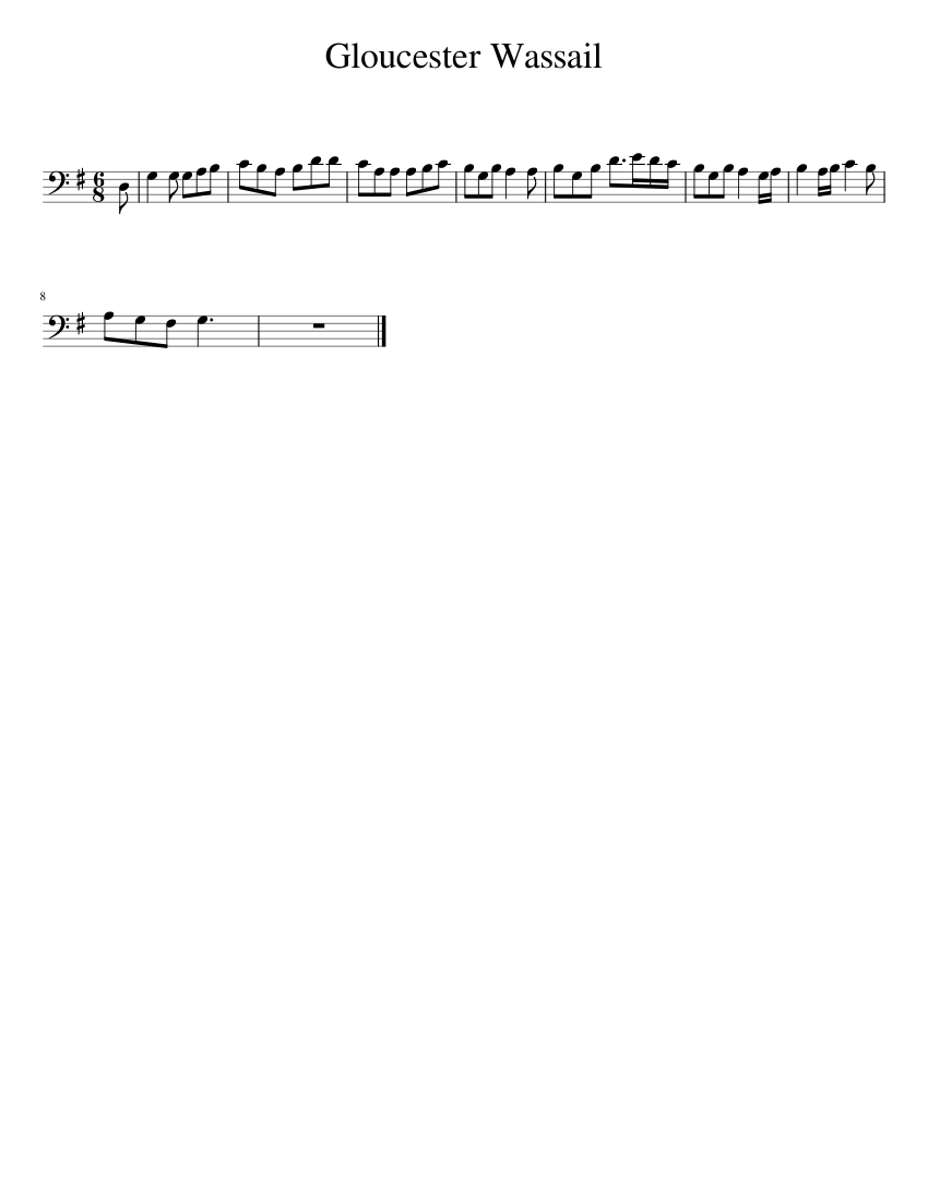 Gloucestershire Wassail Sheet music for Piano (Solo) Easy | Musescore.com