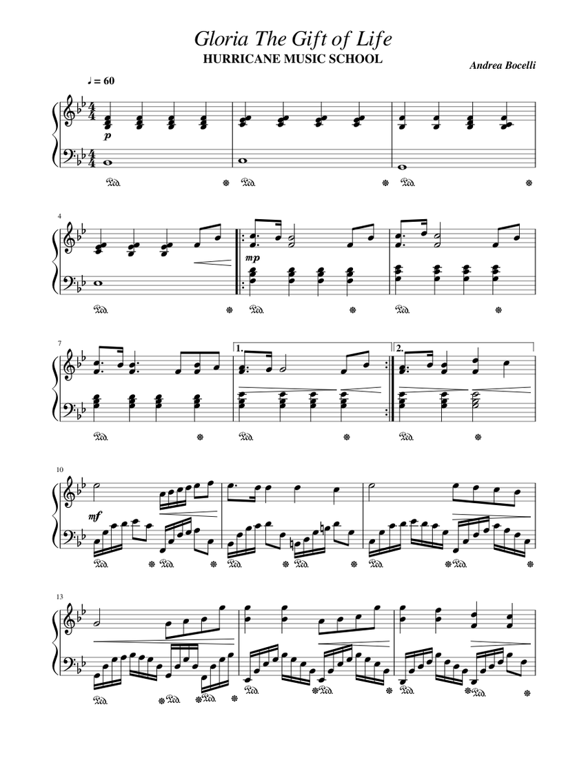 Gloria The Gift Of Life – Andrea Bocelli, Andrea Bocelli & Sarah ...