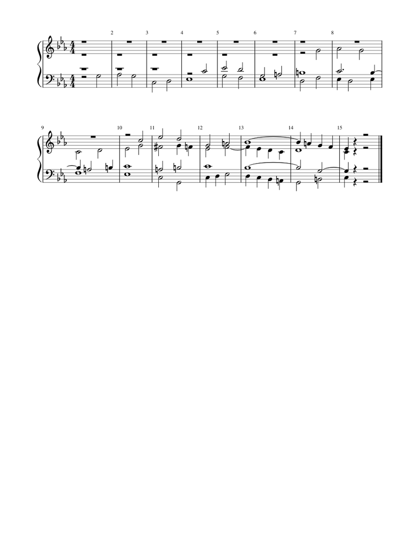 Fugal exposition Sheet Music for Piano (Solo) Easy | MuseScore.com
