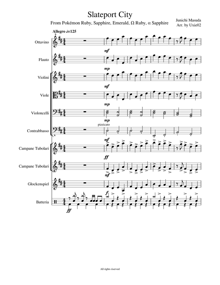 Slateport City Sheet Music for Flute piccolo, Flute, Contrabass ...