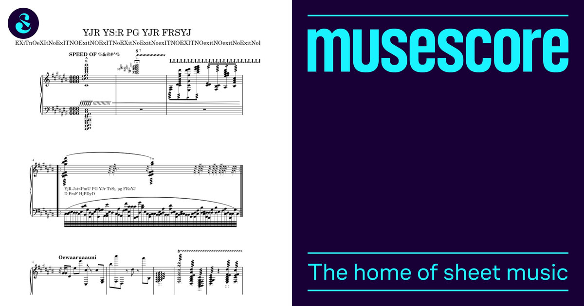 YJR YS:R PG YJR FRSYJ Sheet Music for Piano (Solo) | MuseScore.com
