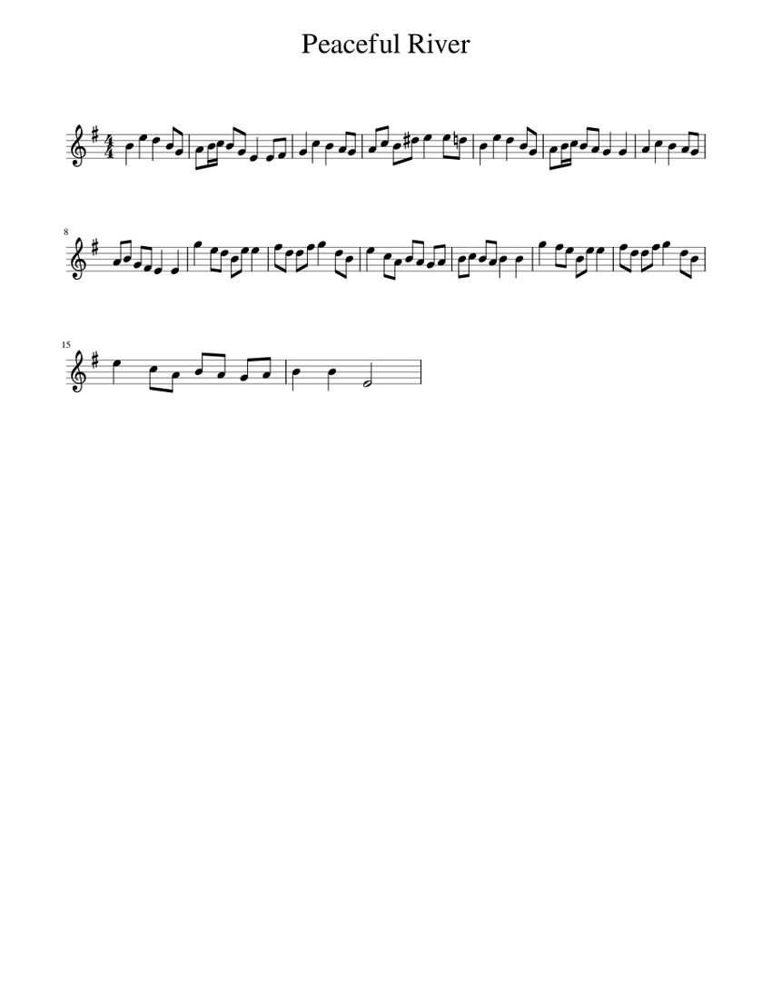 Peaceful River Sheet music for Piano (Solo) Easy | Musescore.com