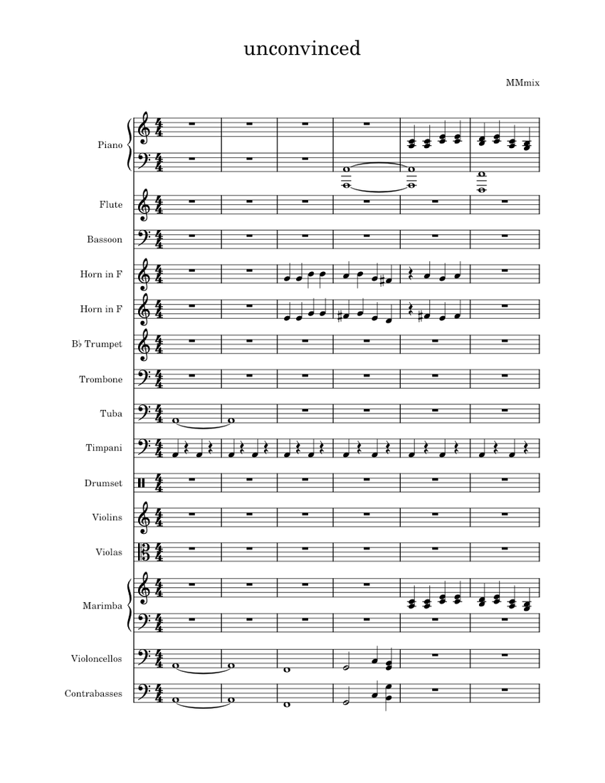 unconvinced Sheet music for Piano, Trombone, Tuba, Flute & more ...