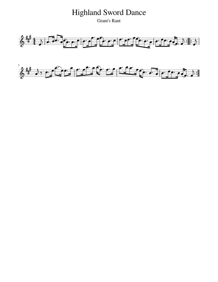 Highland Sword Dance Sheet music for Piano (Solo) Easy | Musescore.com