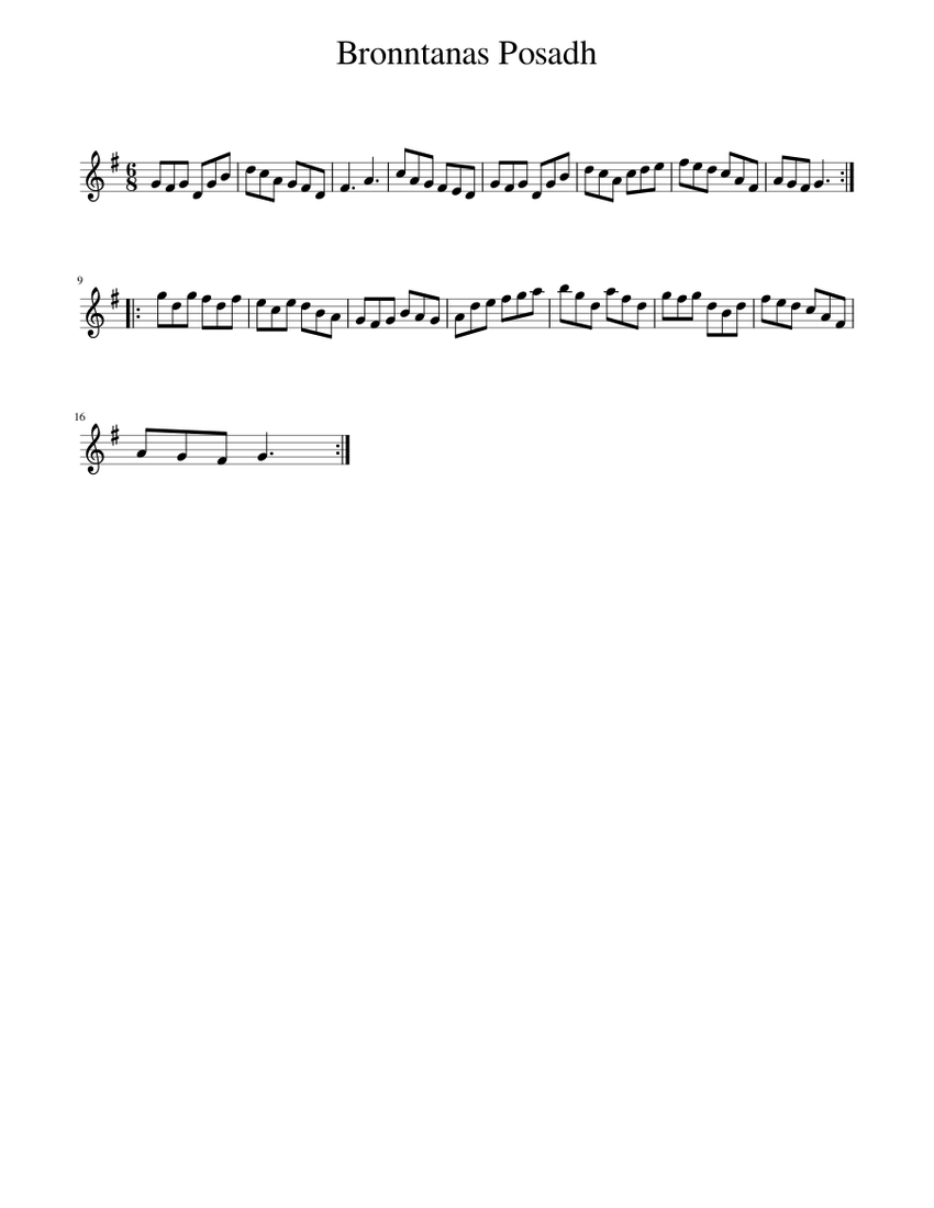 Bronntanas Posadh Sheet music for Piano (Solo) Easy | Musescore.com