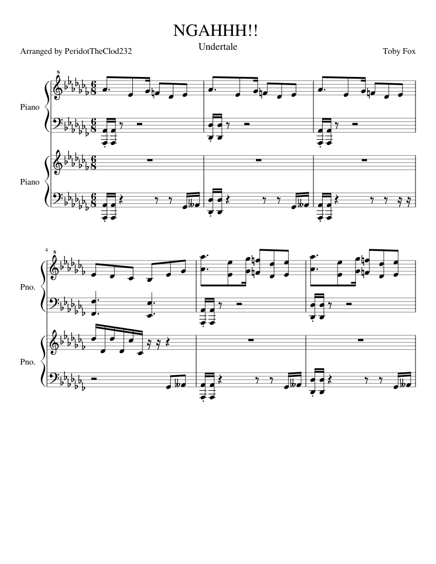 NGAHHH!! Sheet music for Piano (Piano Duo) | Musescore.com