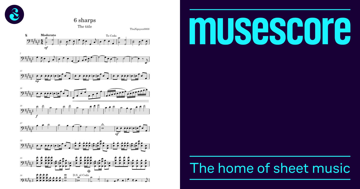 6 sharps Sheet Music for Cello (Solo) | MuseScore.com