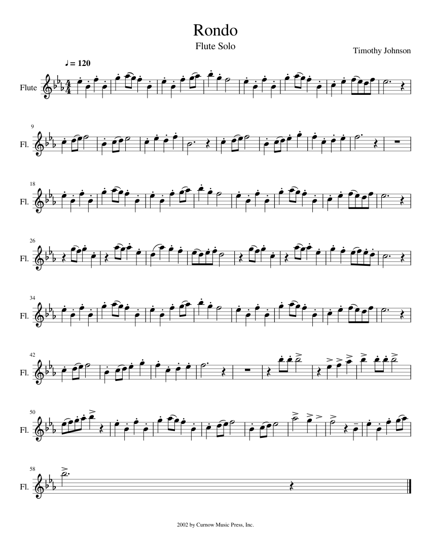Rondo for Beginners Sheet music for Piano, Flute (Mixed Quartet ...