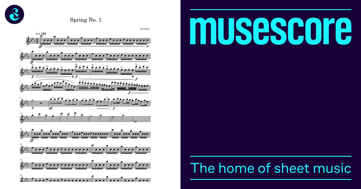 Spring No. 1 - I.E Walt. Sheet music for Flute (Solo) | Musescore.com