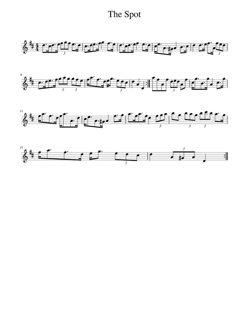 The Spot Sheet Music for Piano (Solo) easy | MuseScore.com