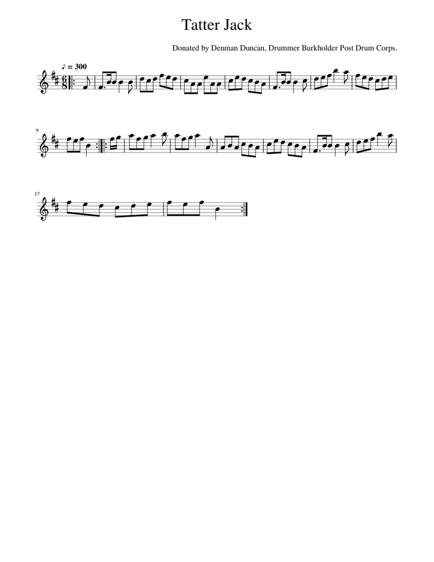 Tatter Jack Sheet music for Piano (Solo) | Musescore.com