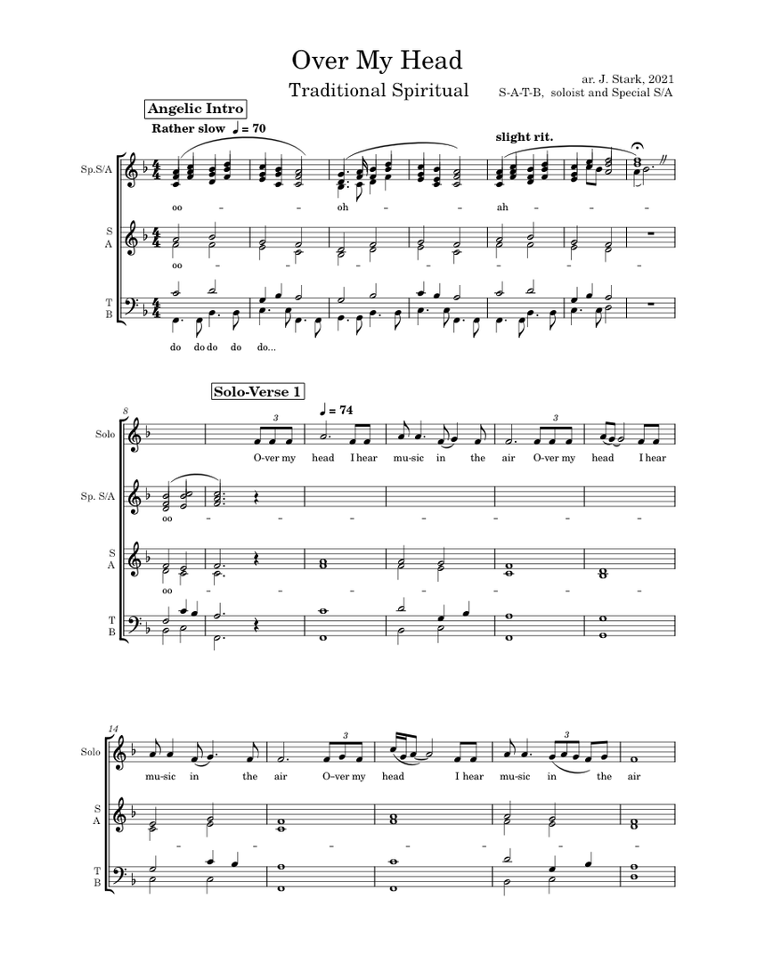 Over My Head – Misc Traditional Over My Head – Traditional Spiritual ...