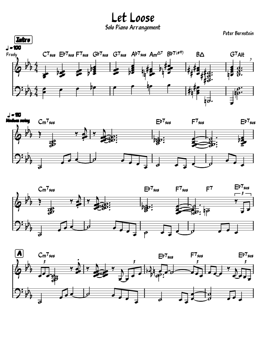 Let Loose Sheet Music with Chords for Piano (Solo) | MuseScore.com