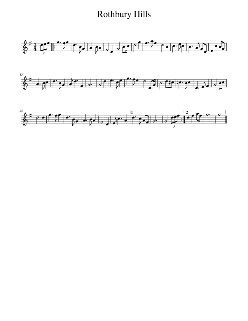Rothbury Hills Sheet music for Piano (Solo) Easy | Musescore.com