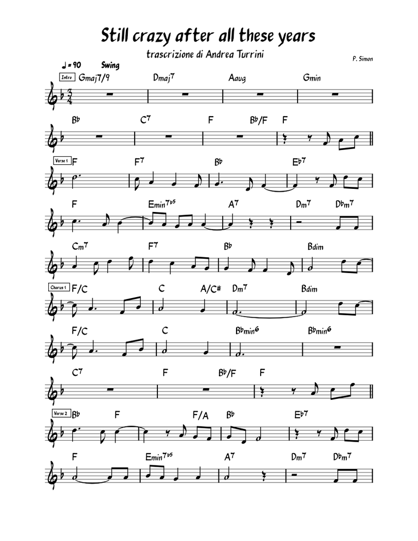 Still crazy after all these years – Paul Simon Paul Simon - Still crazy ...