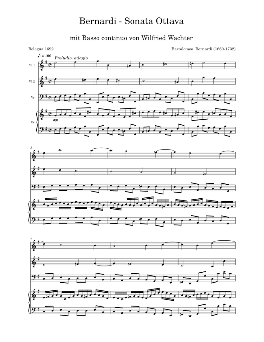 Bernardi - Sonata Ottava - piano tutorial