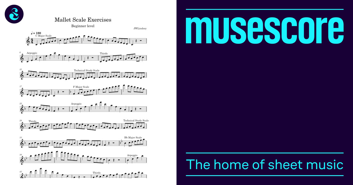 Mallet Scale Exercises Sheet Music for Marimba (Solo) | MuseScore.com