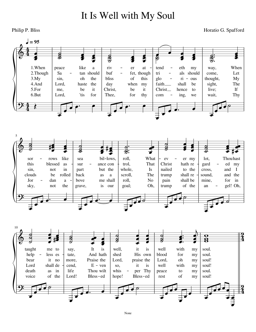 It_Is_Well_with_My_Soul Sheet music for Piano (Solo) Easy | Musescore.com